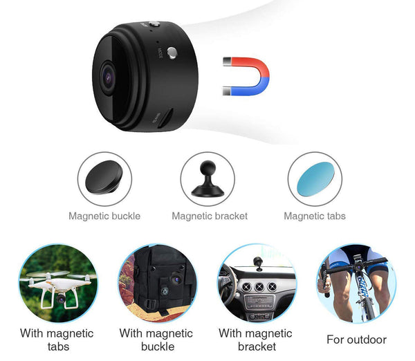 Mini 1080P Wireless Night Vision Security Camera with 150° Wide-Angle ...